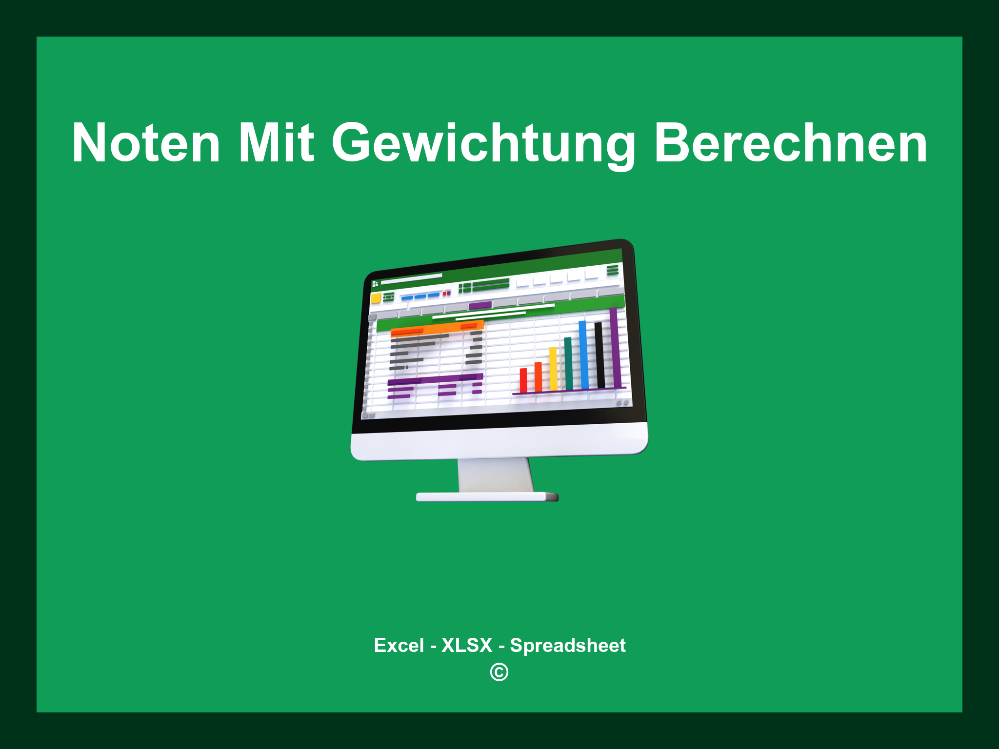 Noten Mit Gewichtung Berechnen (Excel) Vorlage